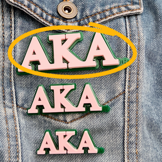 AKA Acrylic Brooch | Alpha Kappa Alpha Sorority Accessory – Sorority ...